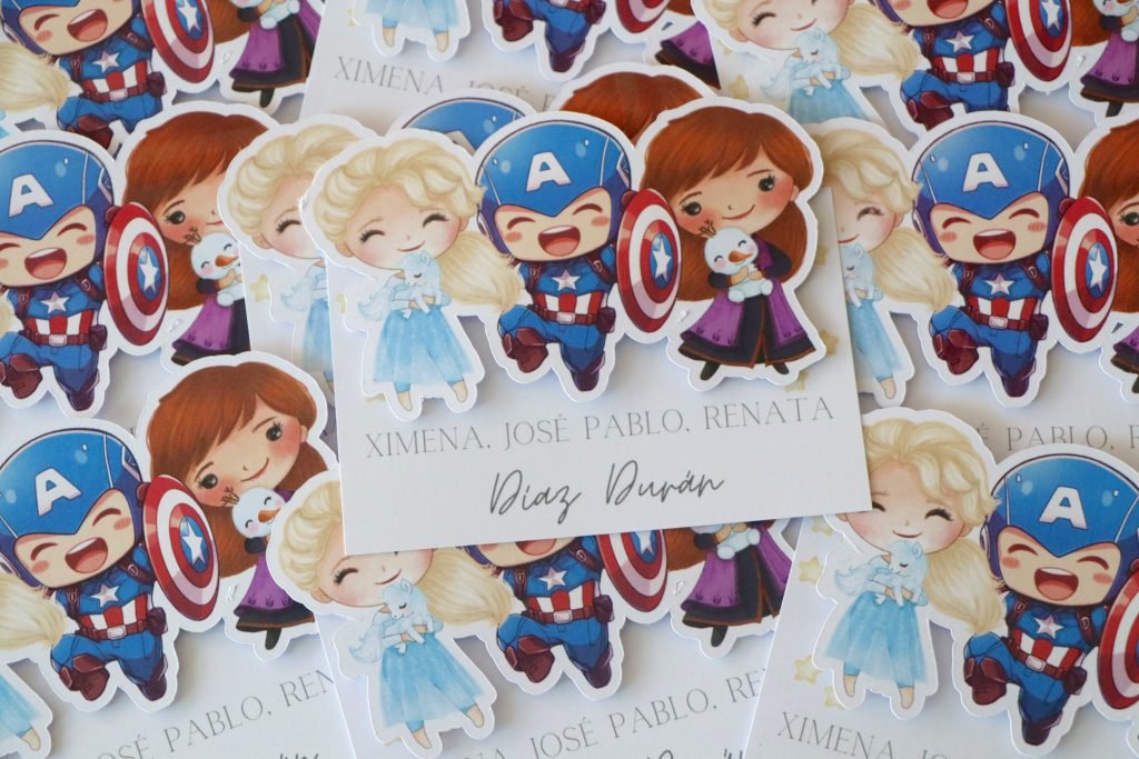 12 Tags Avengers & Princesas - Tag Studio